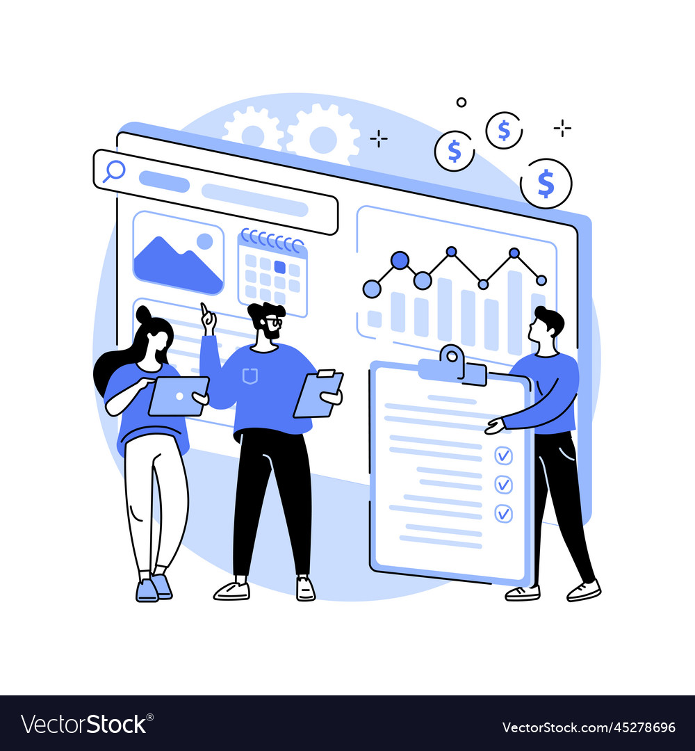 Workflow abstract concept Royalty Free Vector Image