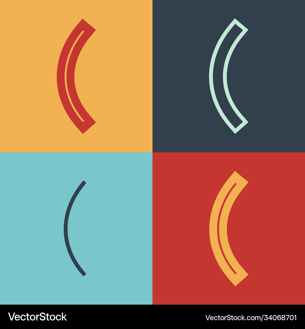 Art deco inspired letter c logo set with line Vector Image