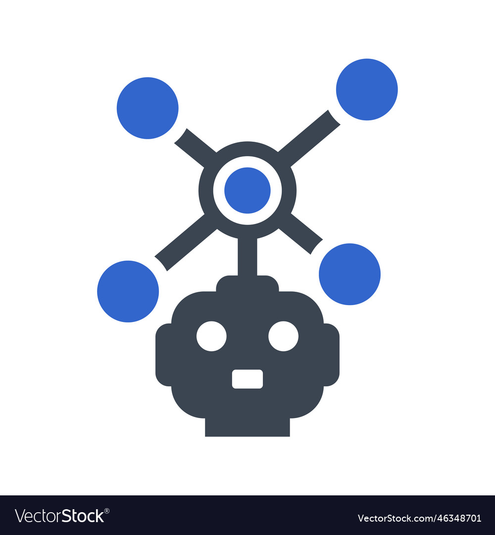 Artificial robot icon Royalty Free Vector Image