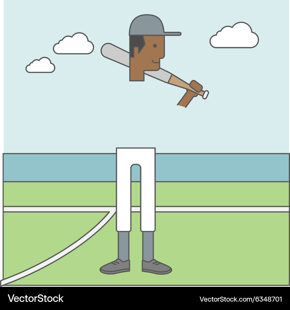 Baseball player man Royalty Free Vector Image - VectorStock