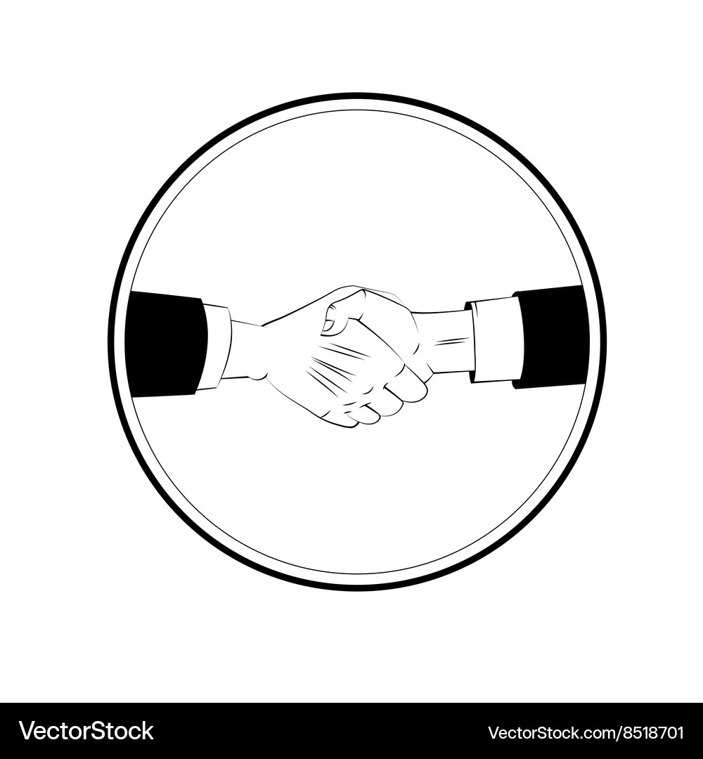 Business handshake icon Royalty Free Vector Image