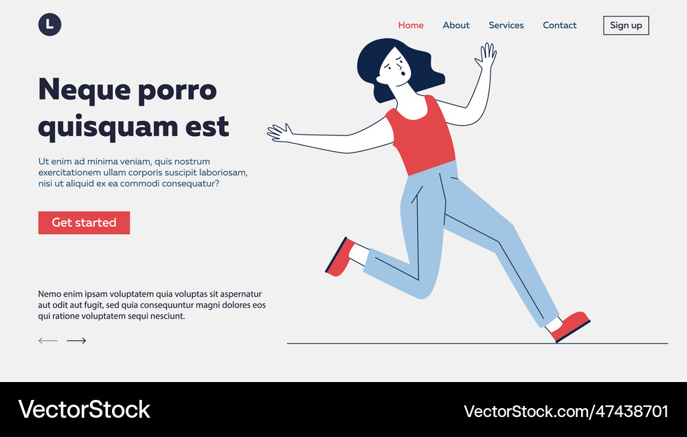 Clumsy woman falling on slippery floor Royalty Free Vector
