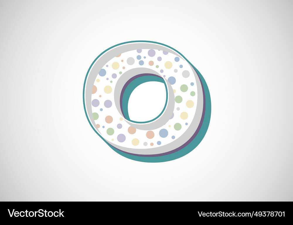 English alphabet o retro style bold modern Vector Image