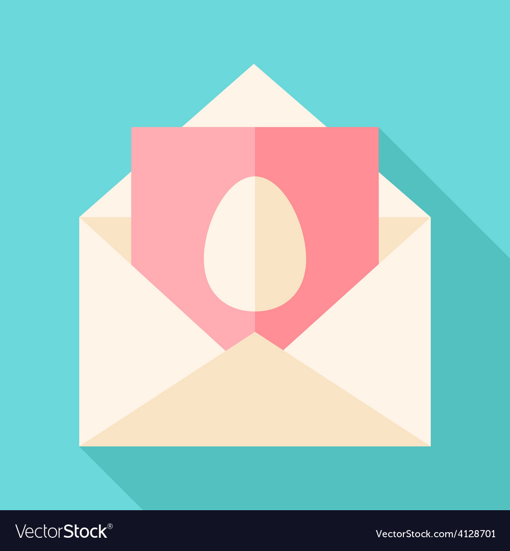 Envelope with egg Royalty Free Vector Image - VectorStock