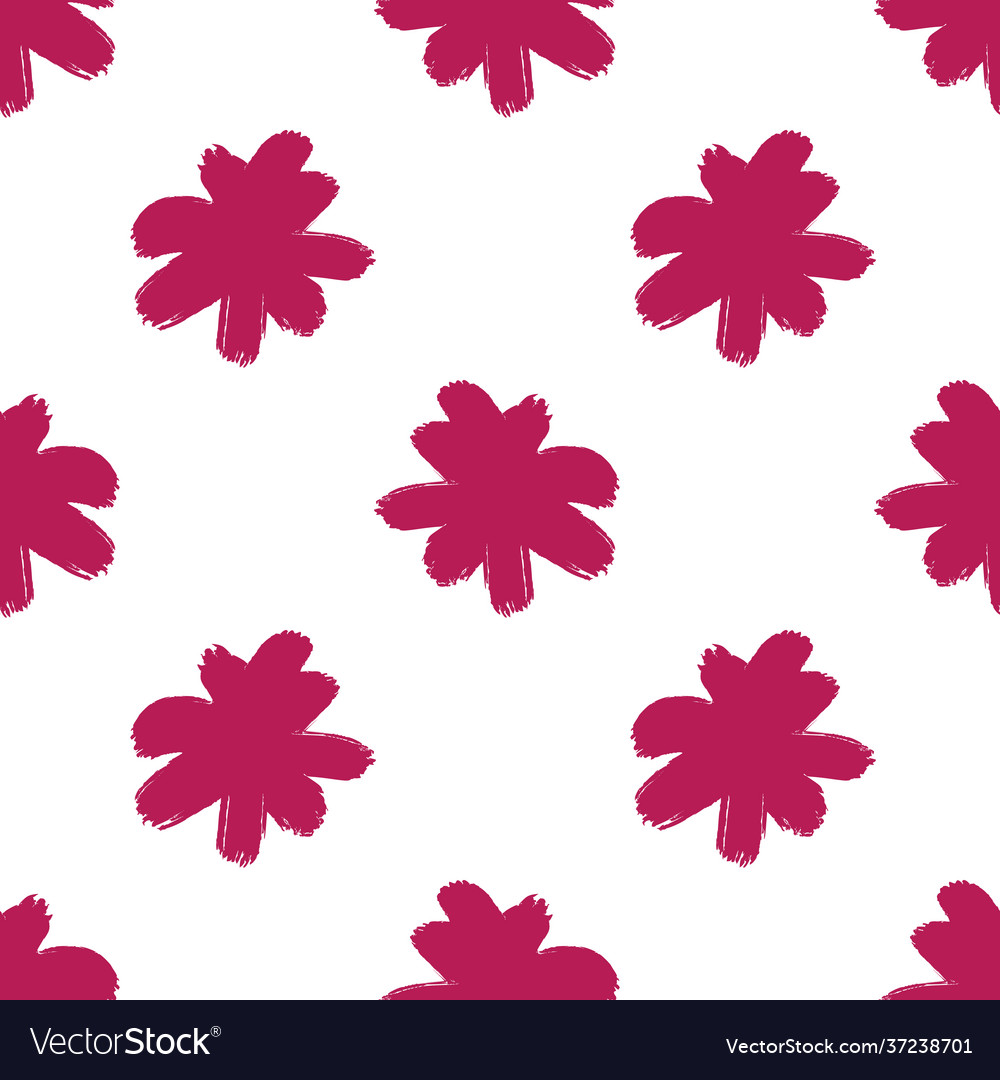 Isolated seamless pattern with simple flowers Vector Image