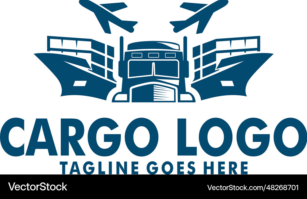 Logistics and express delivery company logo Vector Image