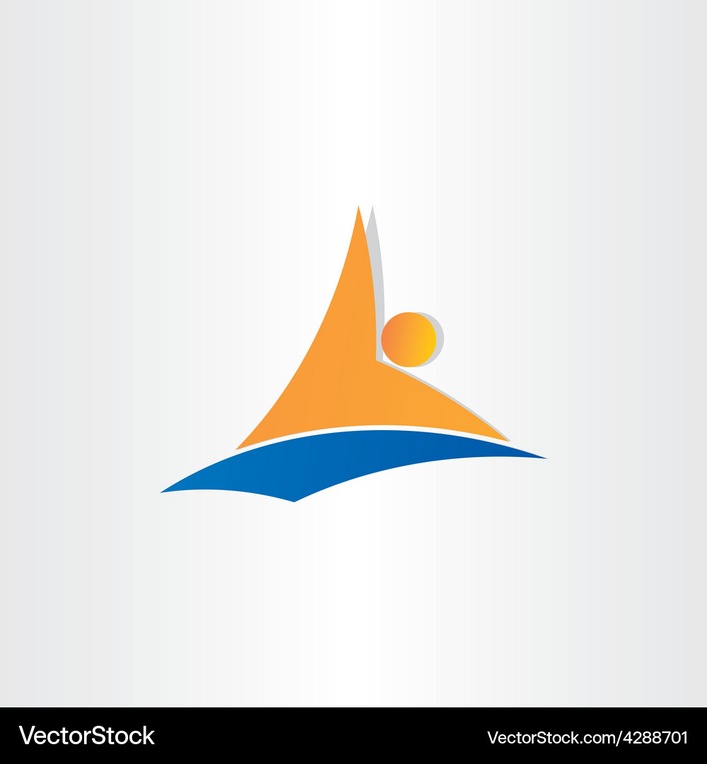 Man swimming in water symbol Royalty Free Vector Image