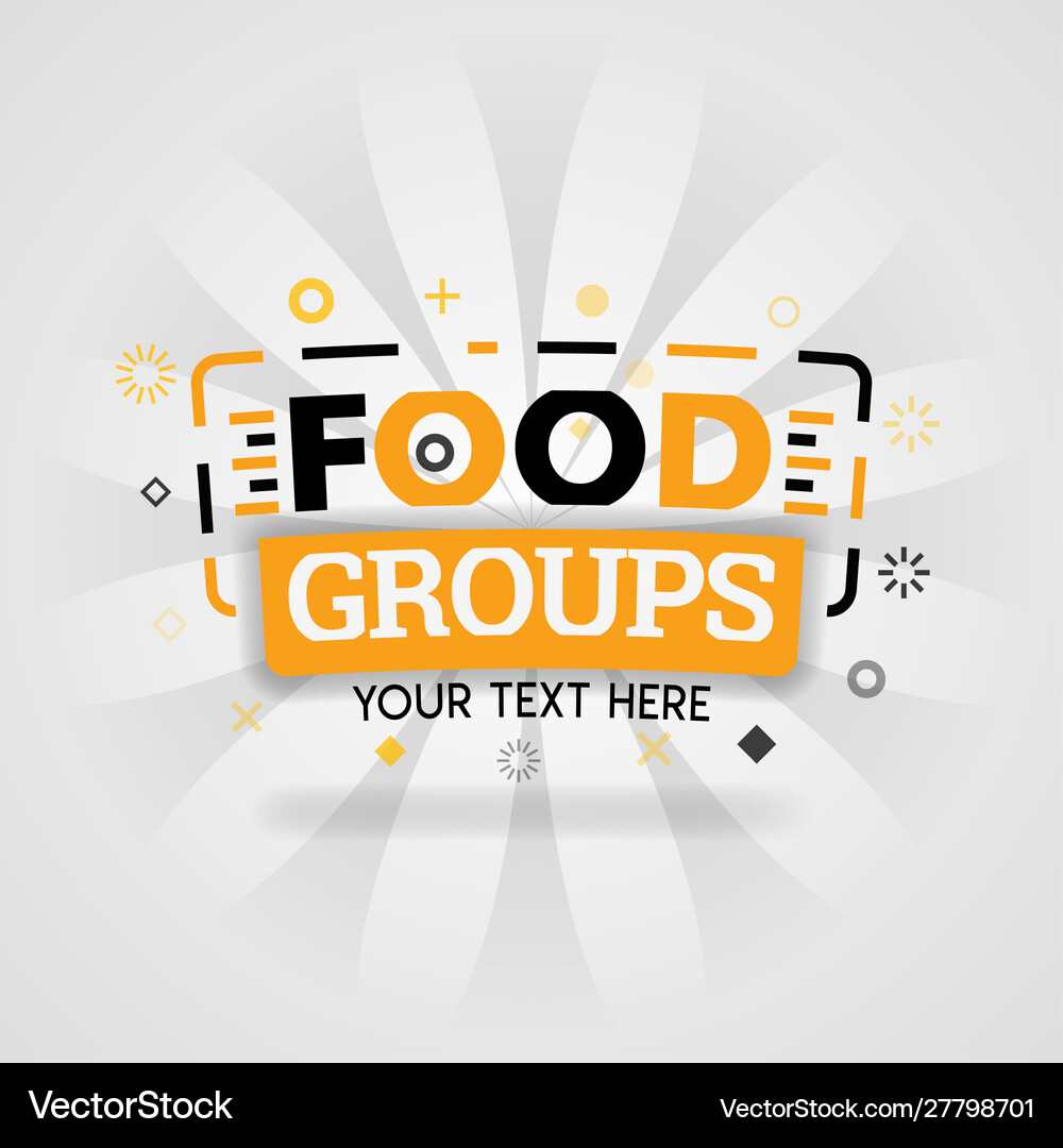 Orange logo template for food groups recipe Vector Image