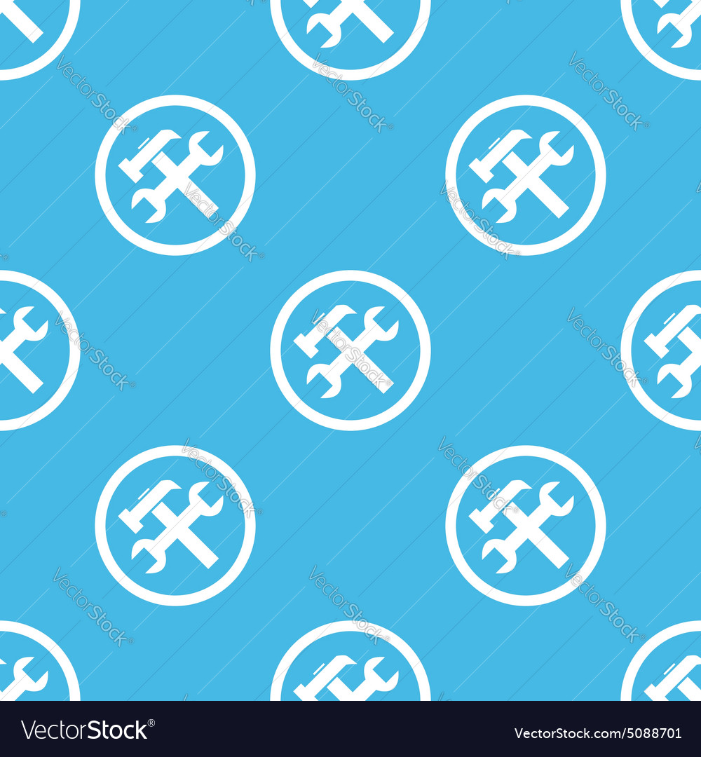 Repairs sign blue pattern Royalty Free Vector Image