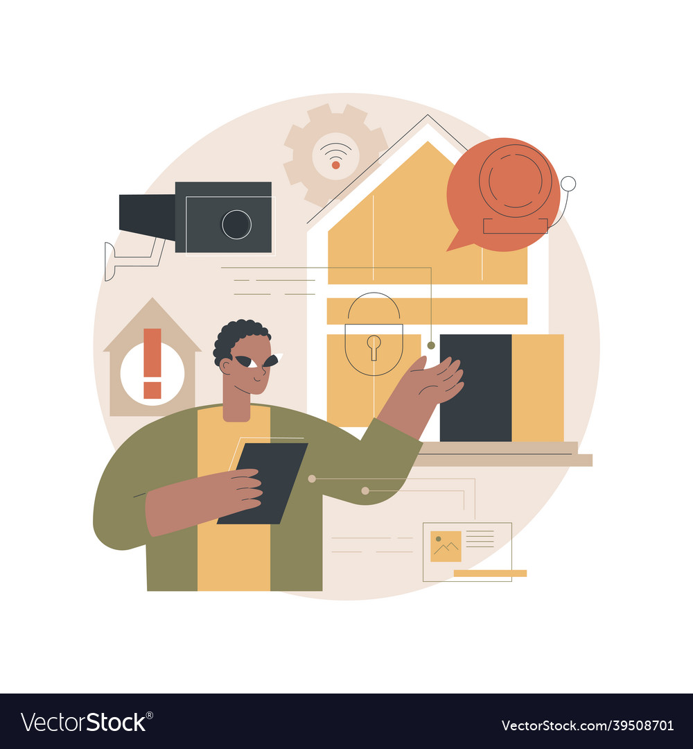 Security systems design abstract concept Vector Image