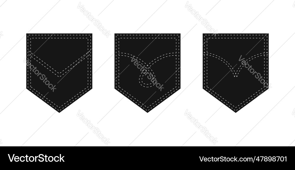 Shirt pocket patch pocket icon for clothing Vector Image