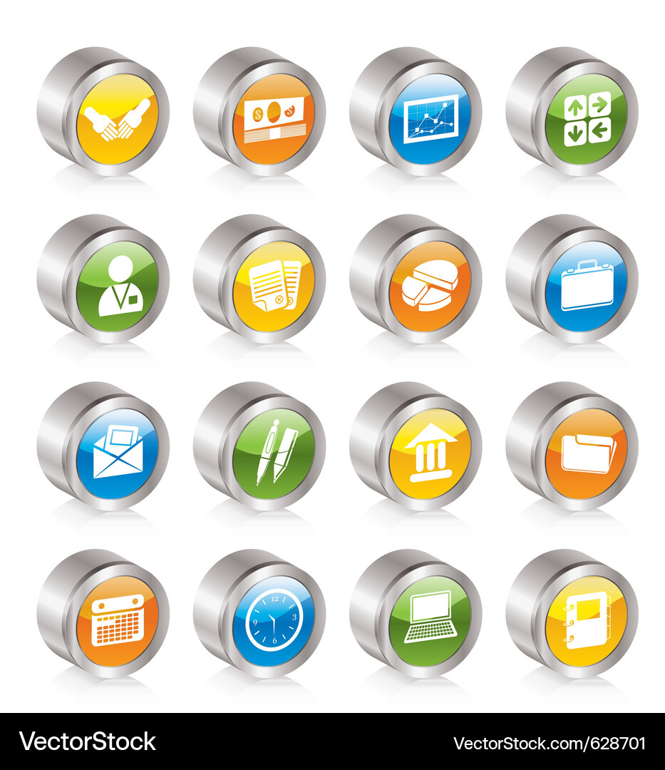 Simple business and office icons Royalty Free Vector Image