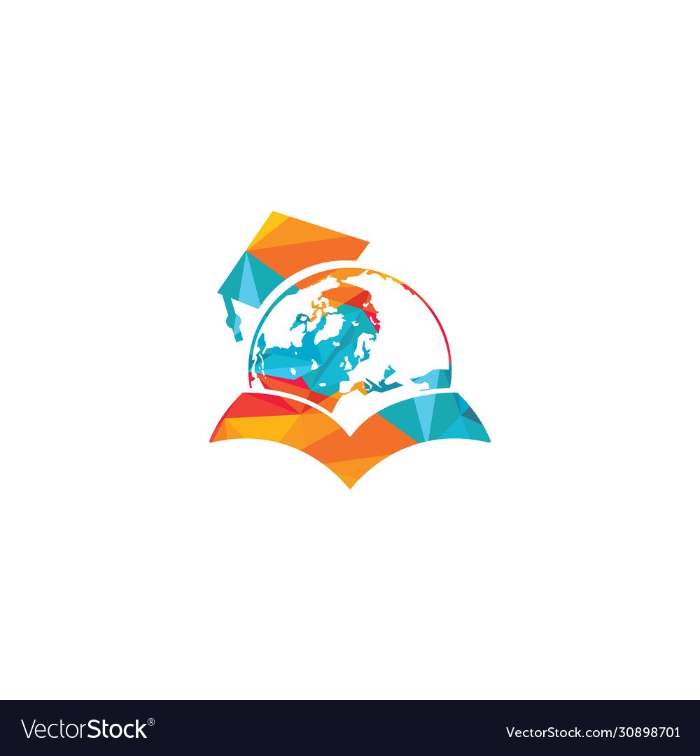 Study abroad logo design Royalty Free Vector Image