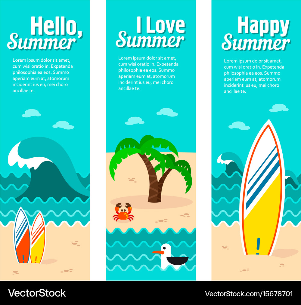 Travel and vacation banners Royalty Free Vector Image