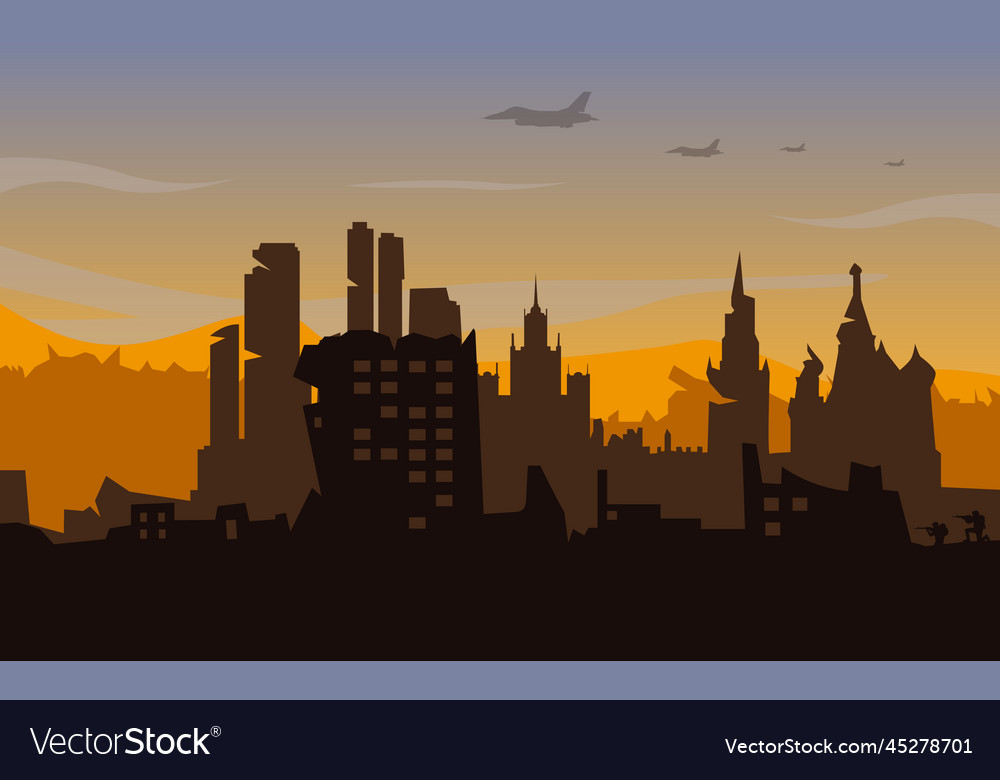 War moscow background Royalty Free Vector Image