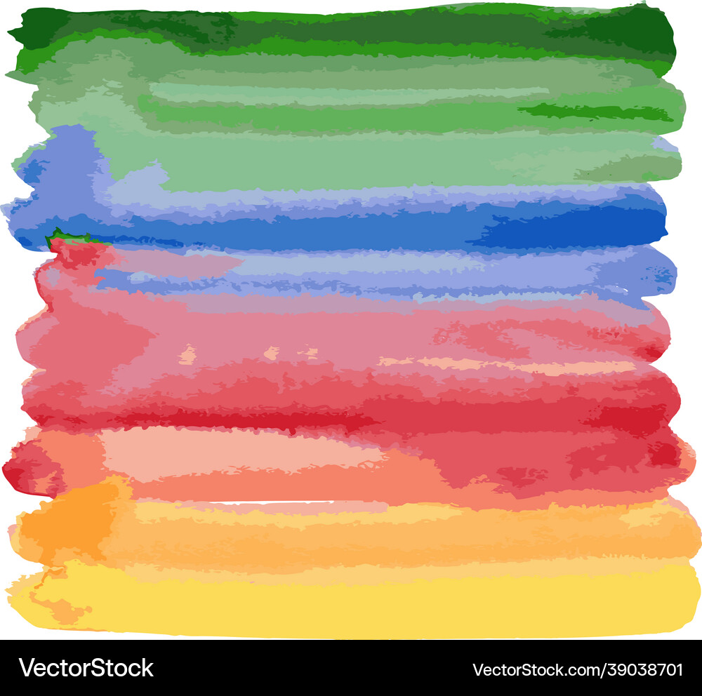 Watercolor abstract background from brush strokes Vector Image