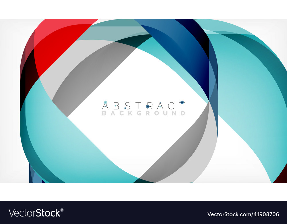 Abstract square shape with overlapping waves Vector Image