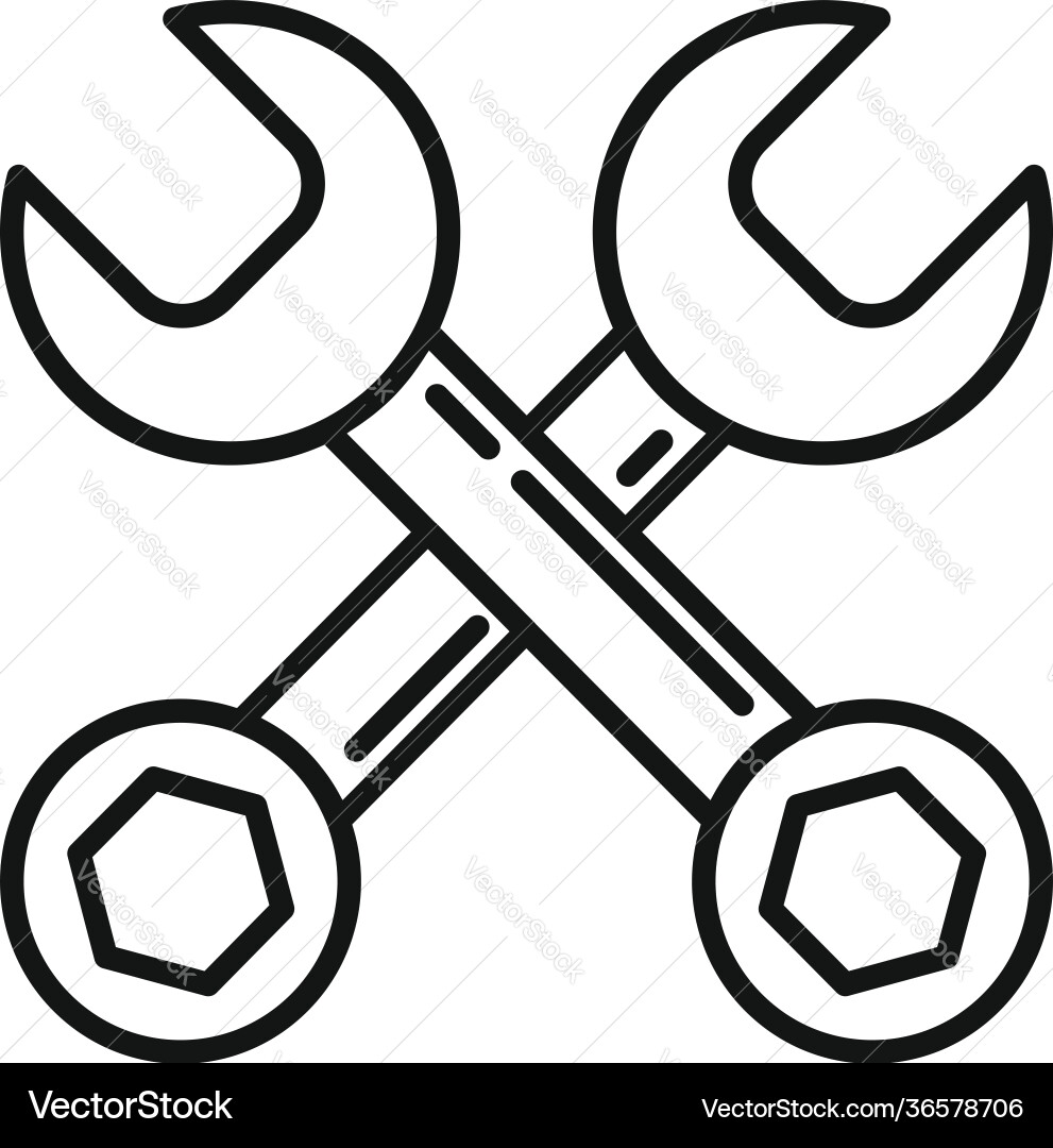 Car service keys icon outline style Royalty Free Vector