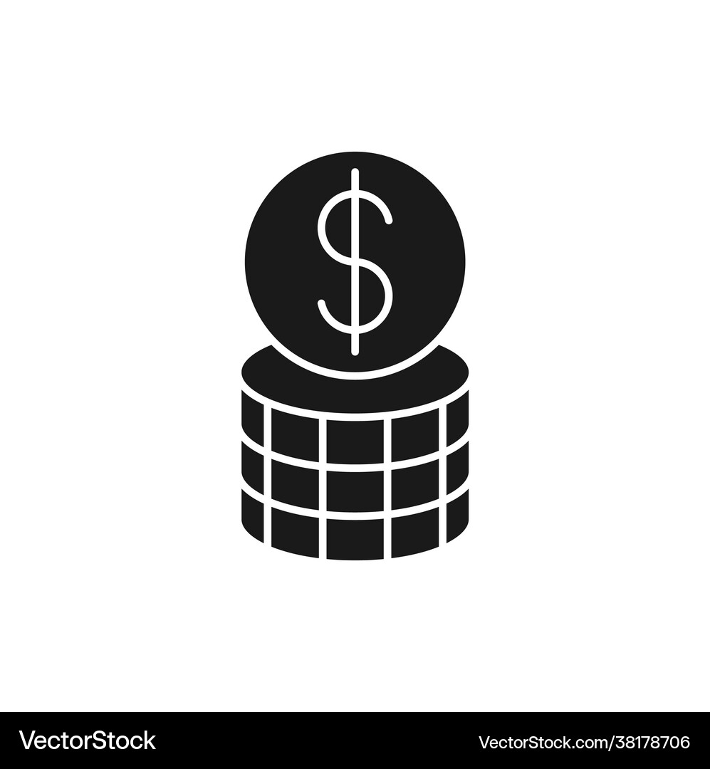 Coin icon dollar money design concept Royalty Free Vector