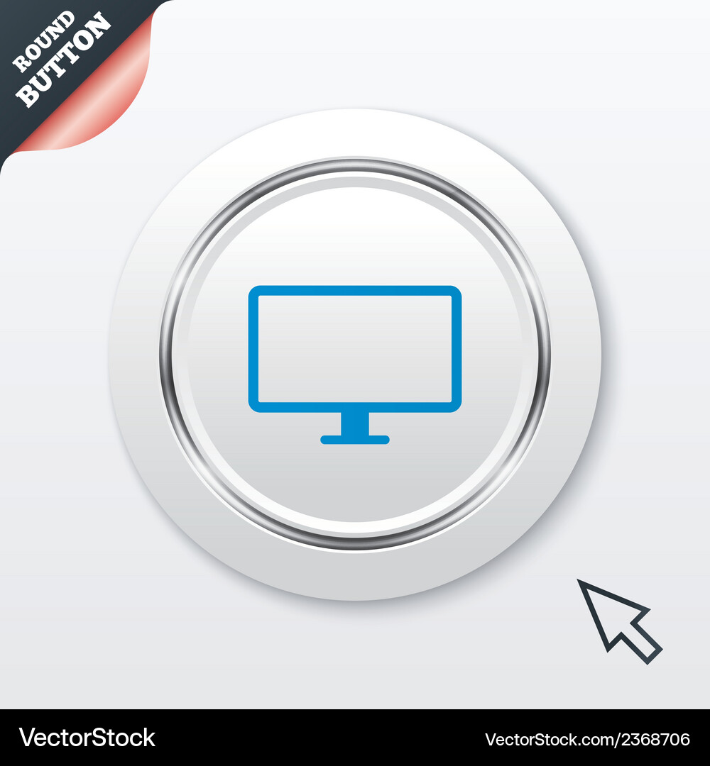 Computer widescreen monitor sign icon Royalty Free Vector