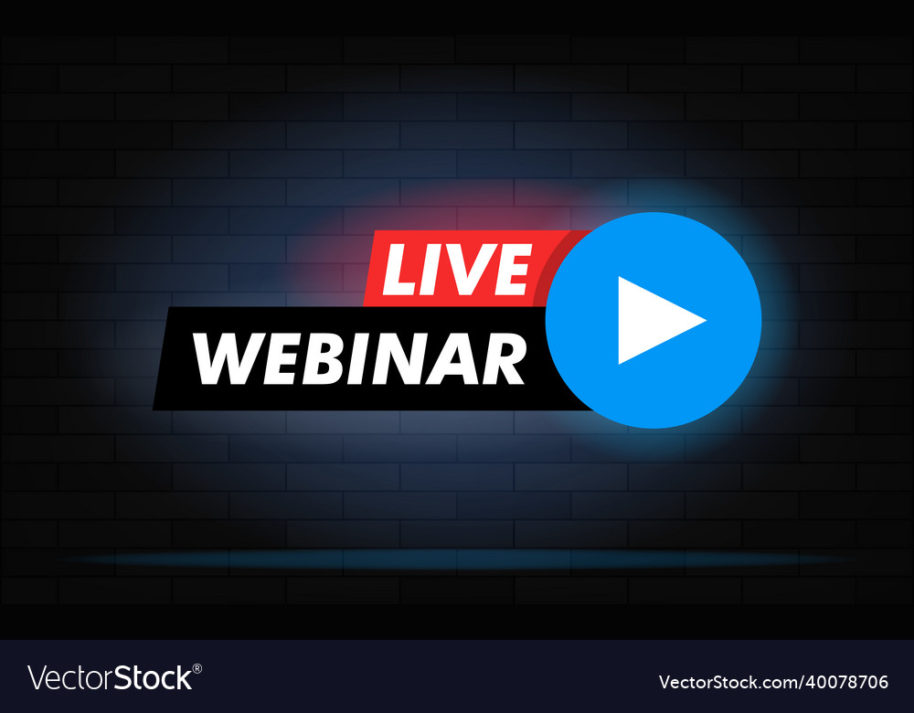 Free webinar play online button Royalty Free Vector Image Free webinar play online button Royalty Free Vector Image