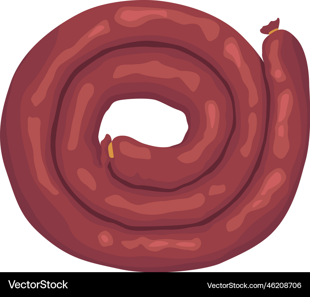 Kielbasa sausage grill food Royalty Free Vector Image