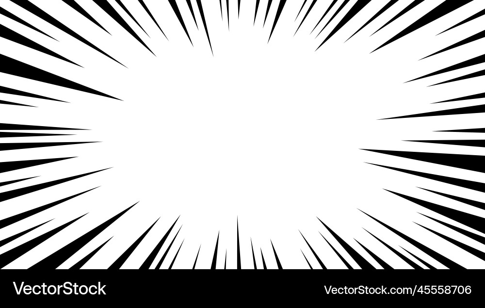 Manga speed burst frame radial anime speed lines Vector Image