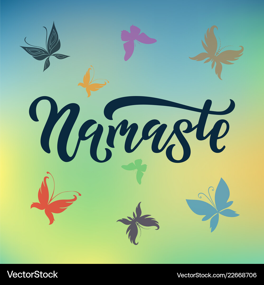 Namaste for invitation poster emblem card Vector Image