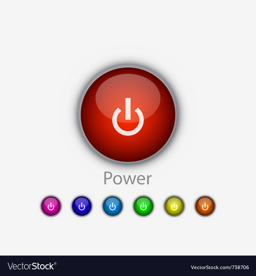 Power Button Icon Royalty Free Vector Image - VectorStock