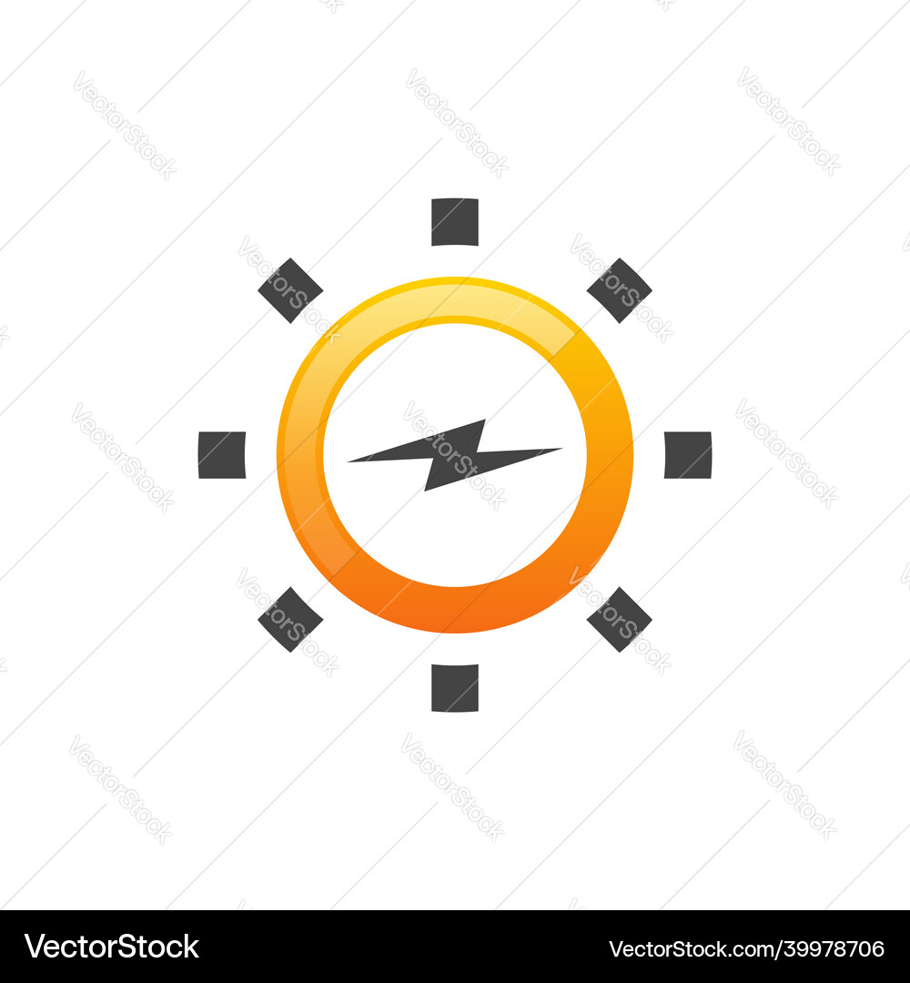 Solar energy logo designs sun power logo Vector Image