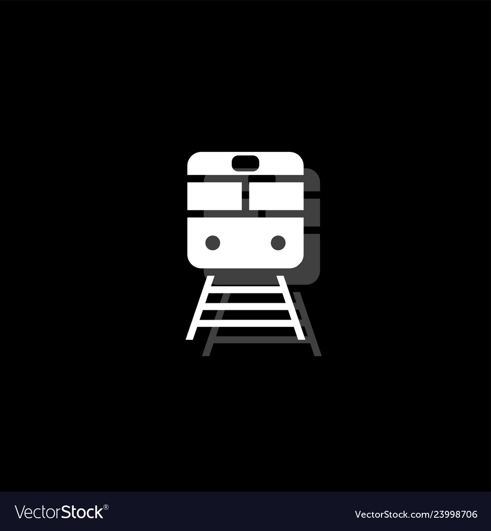 Train icon flat Royalty Free Vector Image - VectorStock