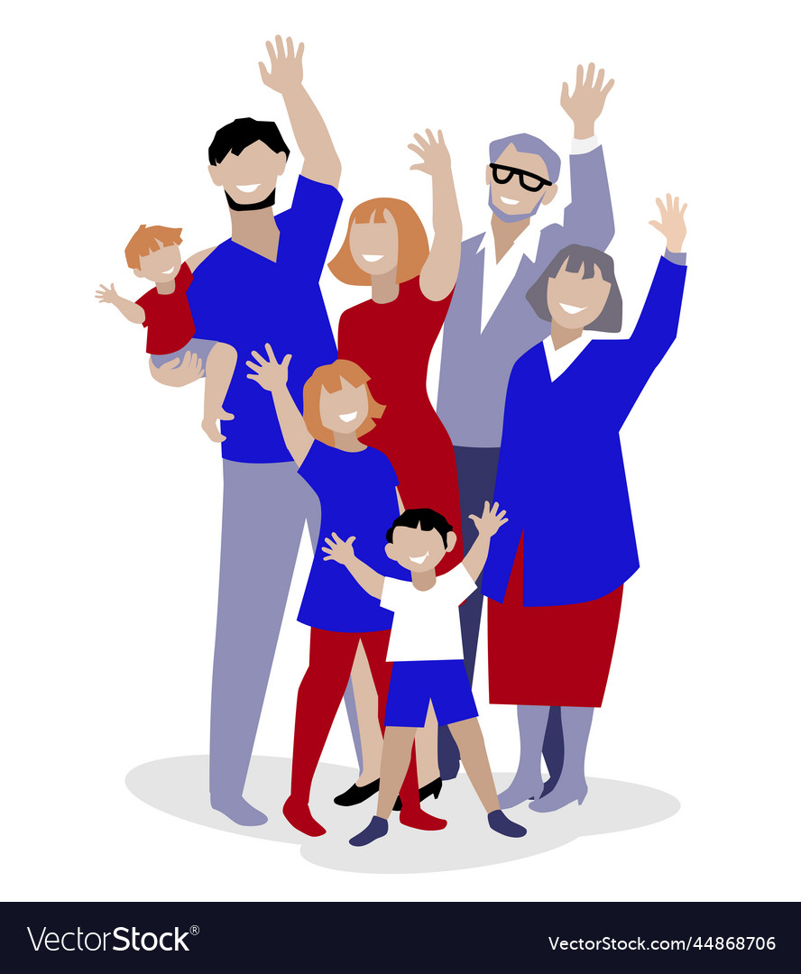 Waving generations master Royalty Free Vector Image