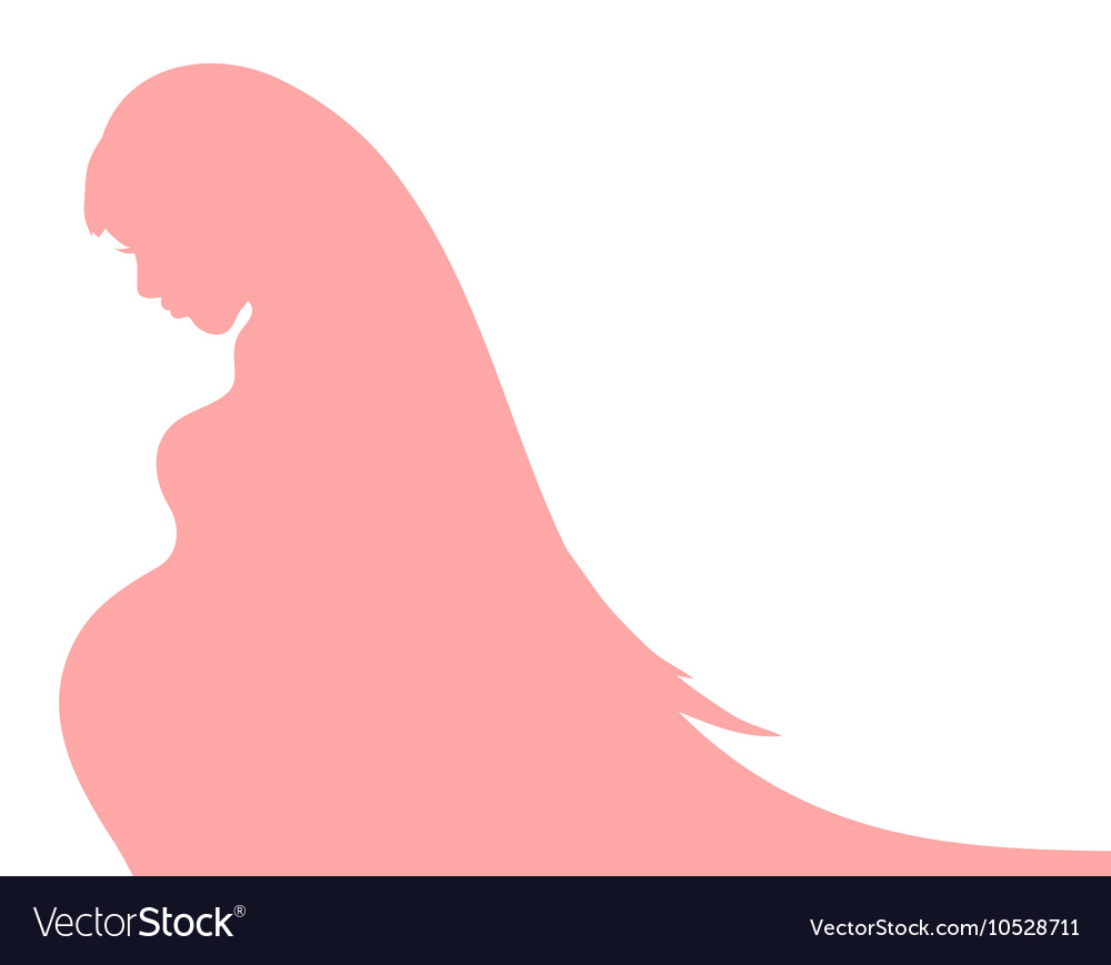 Abstract Background With Pregnant Woman Silhouette