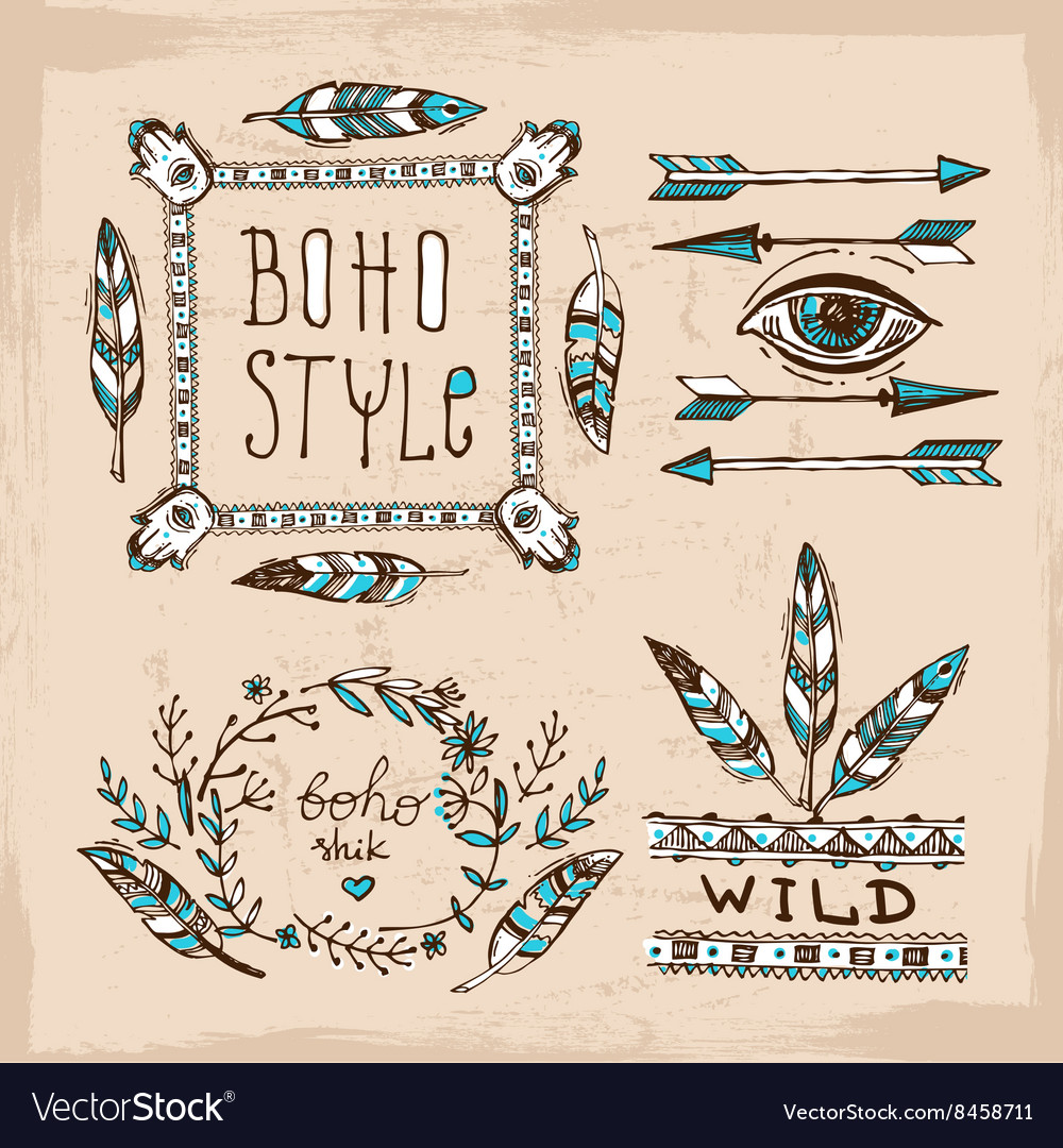Boho Royalty Free Vector Image - VectorStock