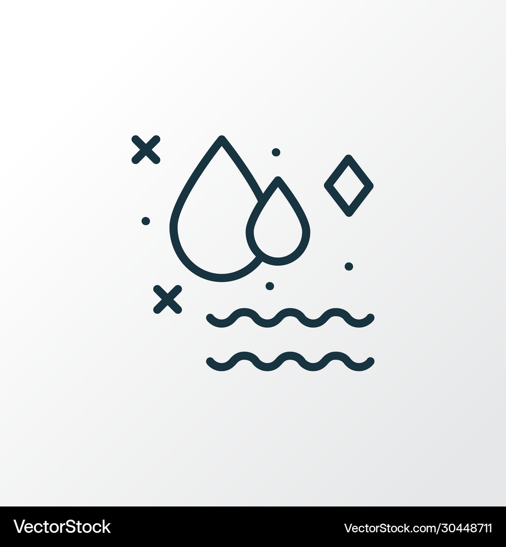 Clean water icon line symbol premium quality Vector Image