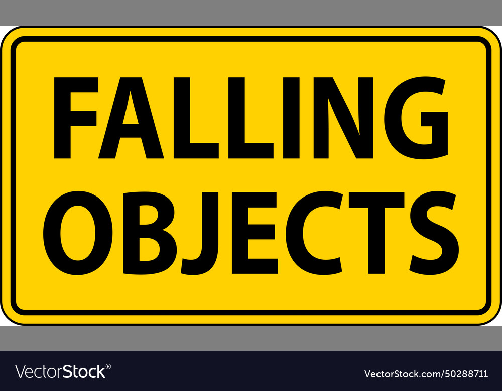 Danger sign falling objects Royalty Free Vector Image Danger sign falling objects Royalty Free Vector Image