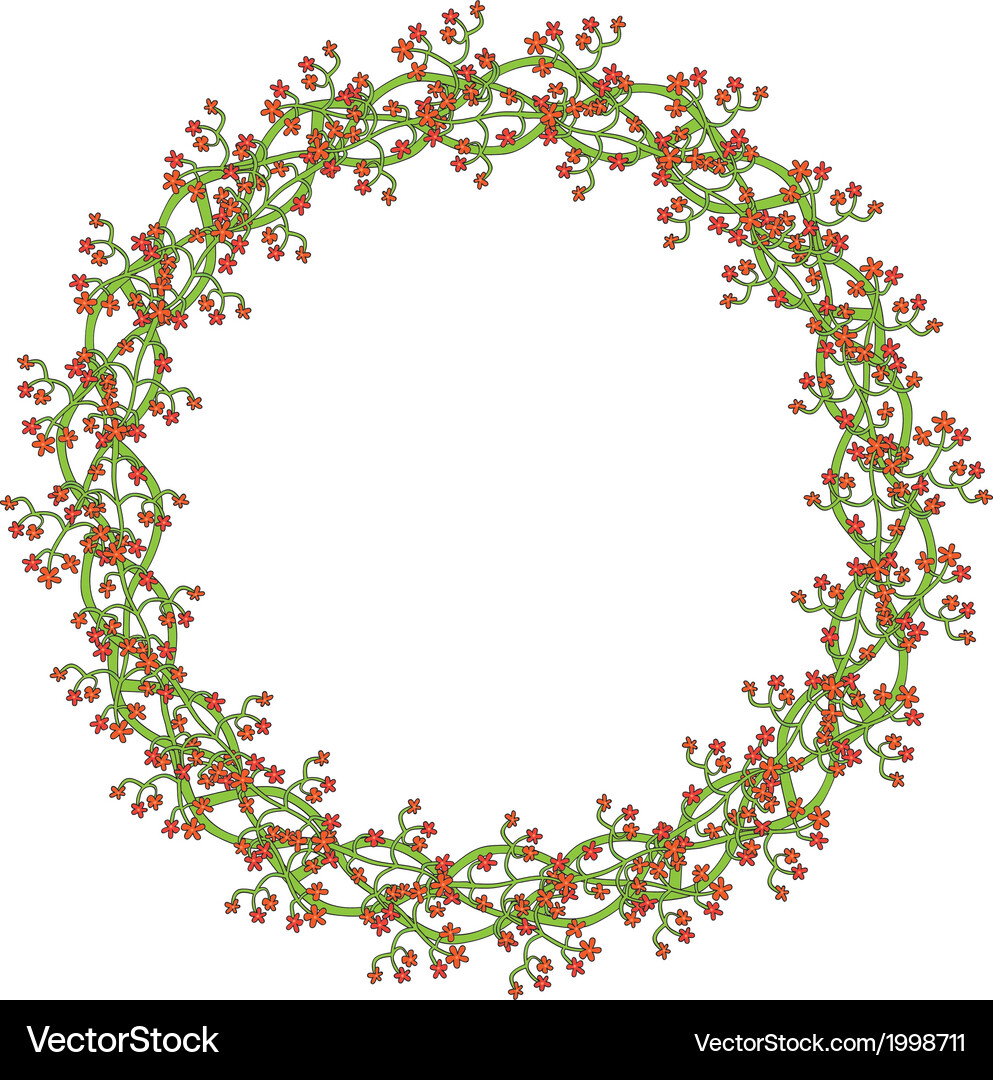 Floral wreath Royalty Free Vector Image - VectorStock