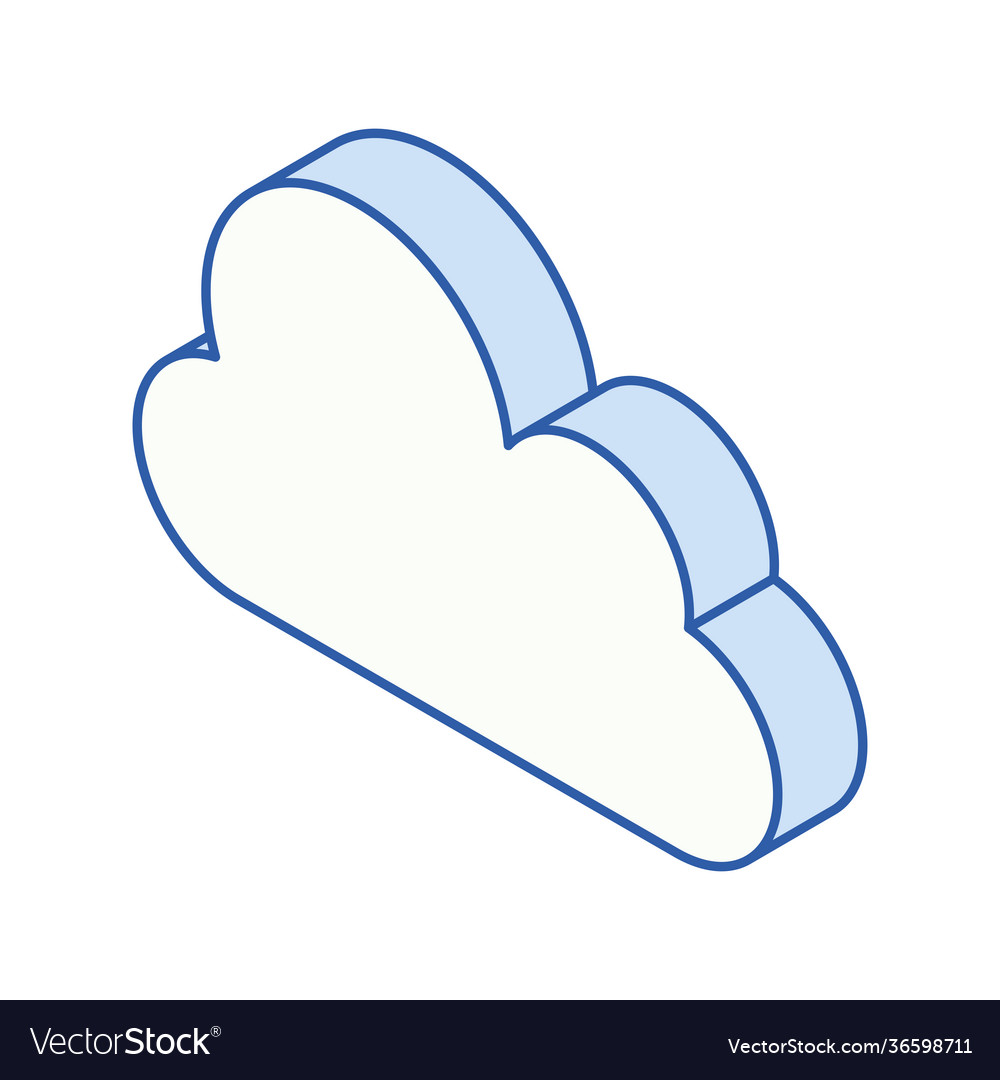 Isometric cloud computing Royalty Free Vector Image