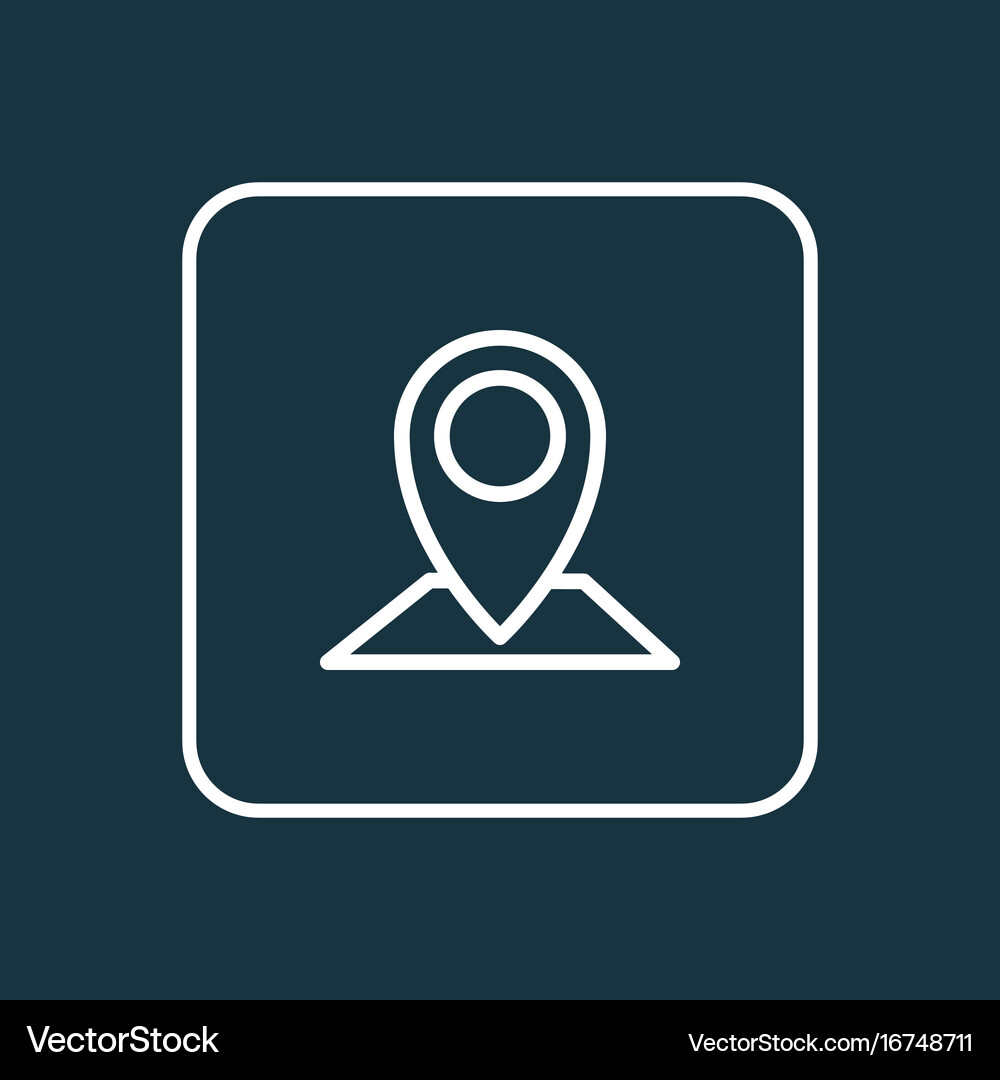 Location outline symbol premium quality isolated Vector Image