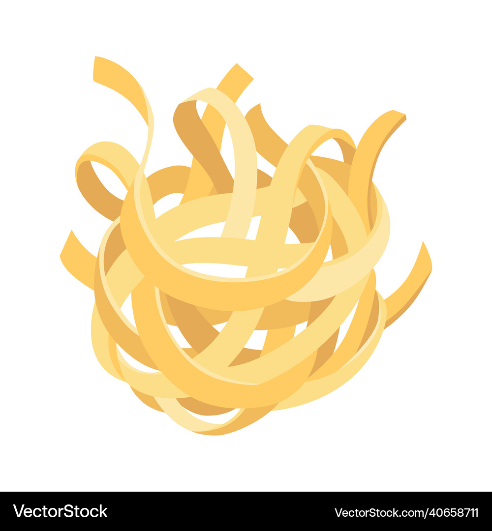 Pasta tagliatelle restaurant delicious menu icon Vector Image