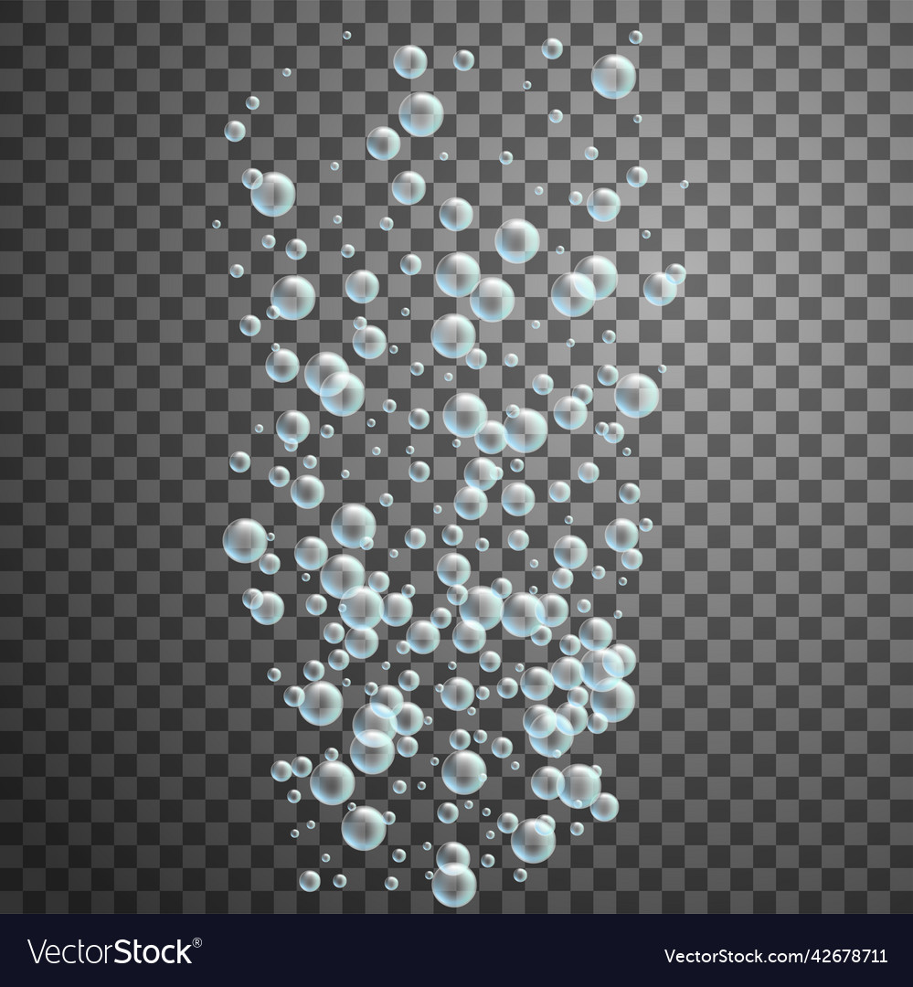 Stream of fizzy bubbles Royalty Free Vector Image