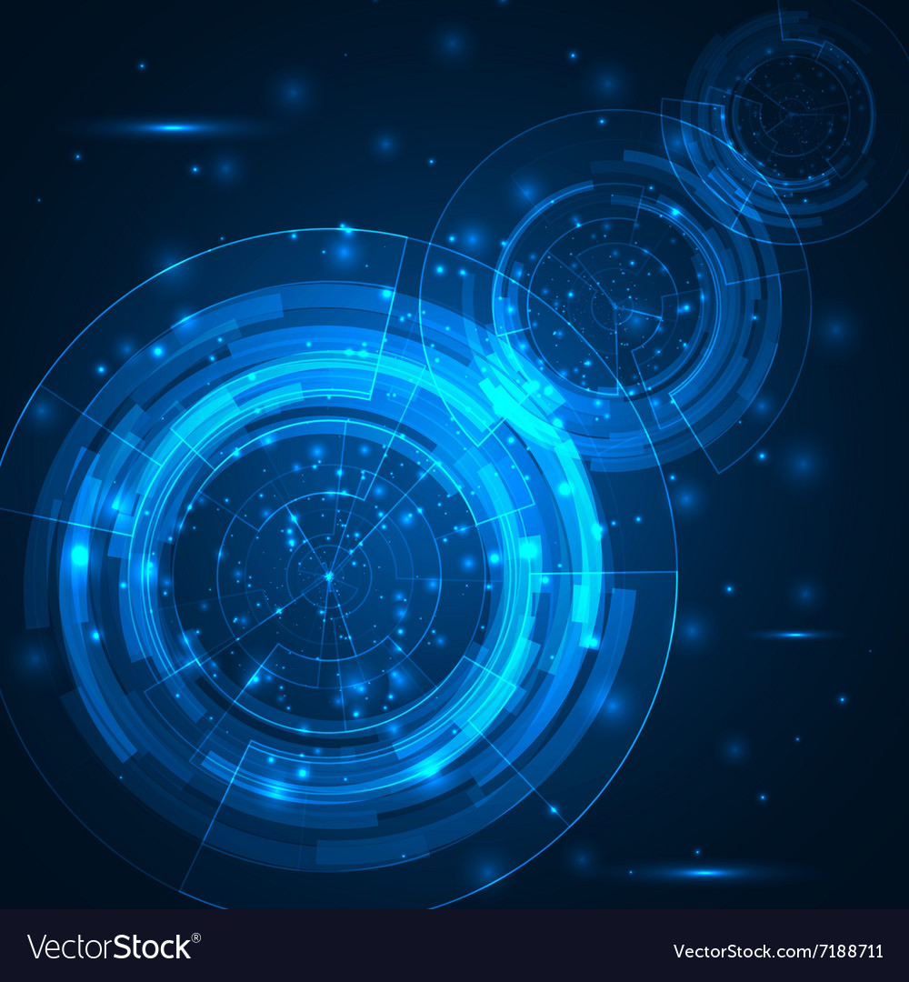 Technology background with hud elements Royalty Free Vector