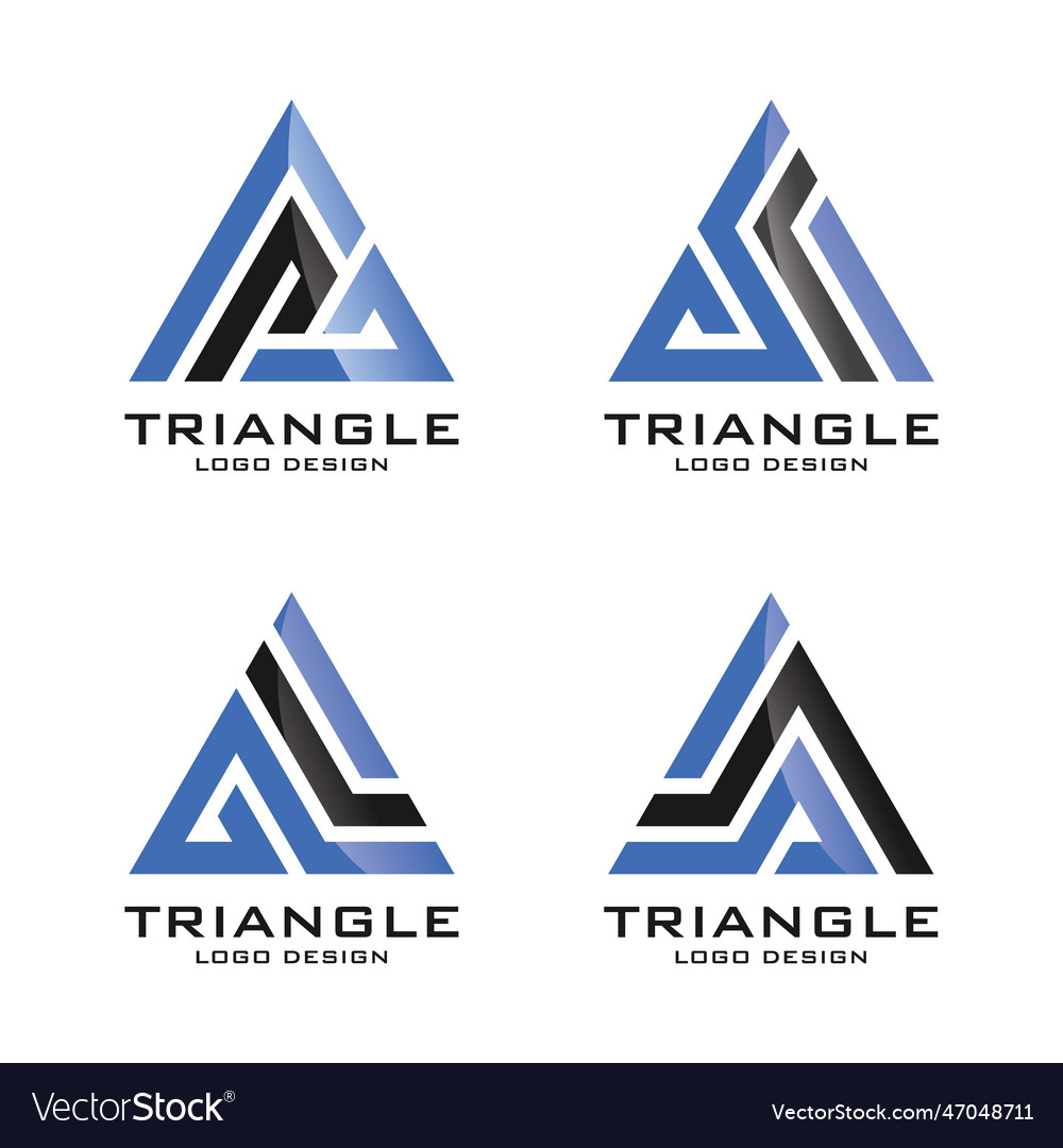 Triangle logo template Royalty Free Vector Image