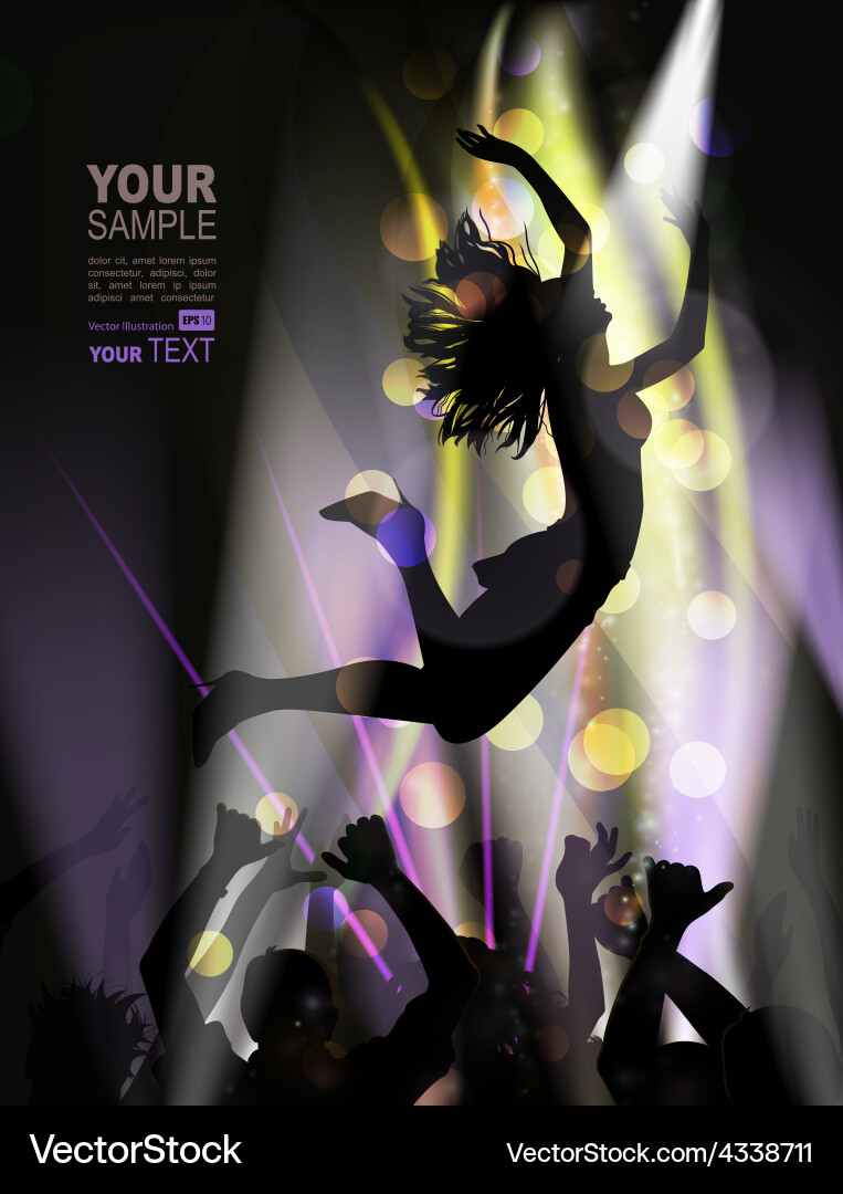Woman dancing in club Royalty Free Vector Image
