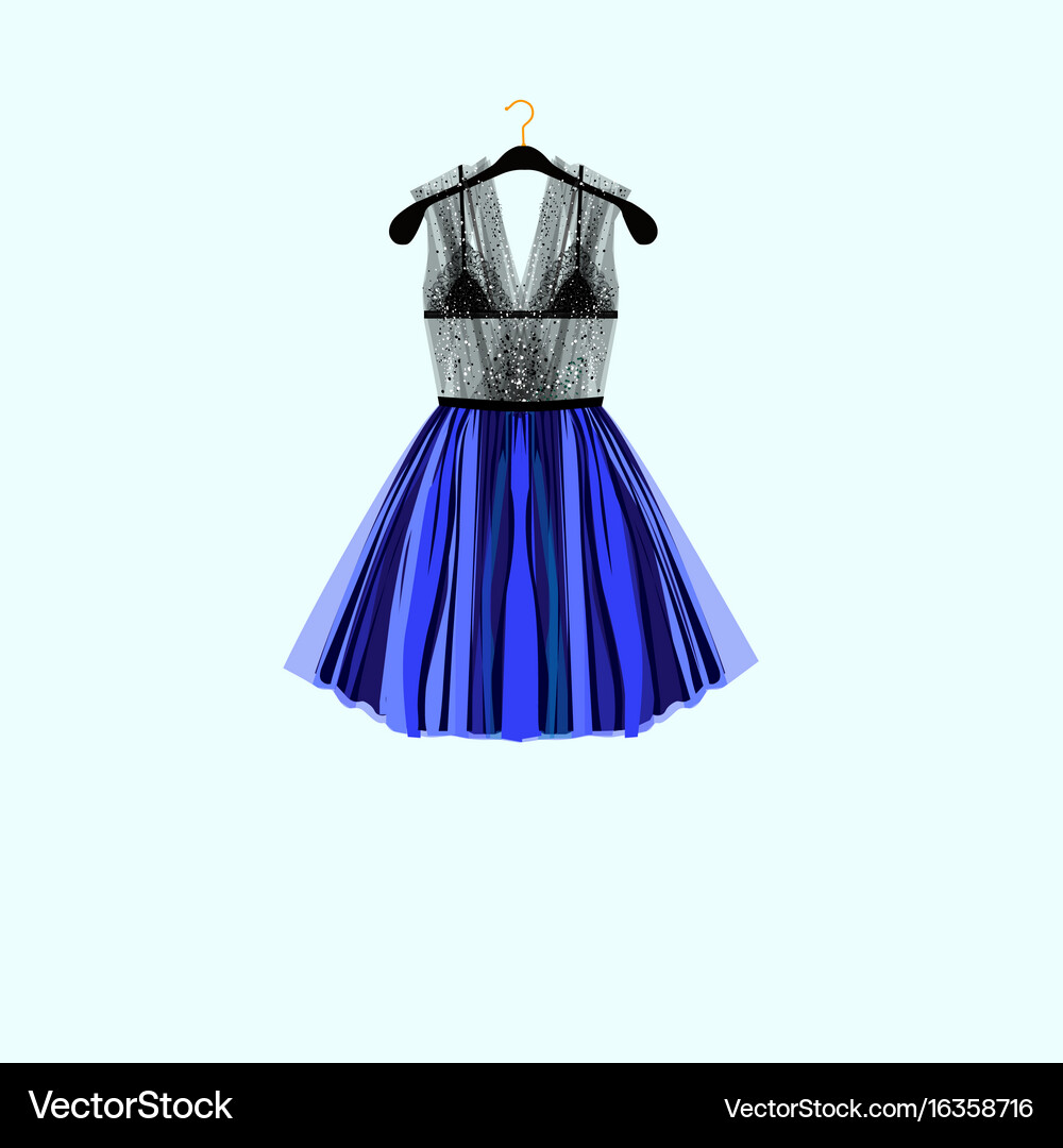 Beautiful party dress Royalty Free Vector Image