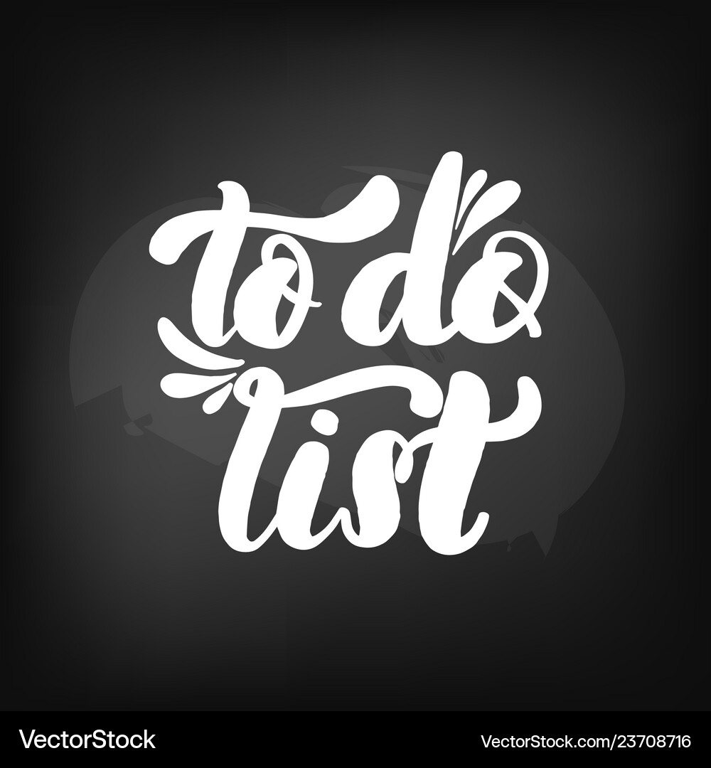 Chalkboard blackboard lettering to do Royalty Free Vector