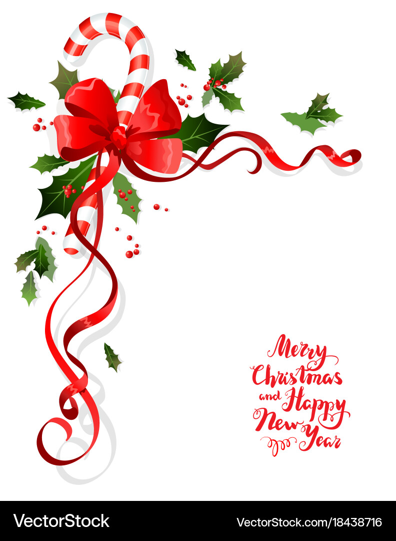 Christmas floral decoration Royalty Free Vector Image