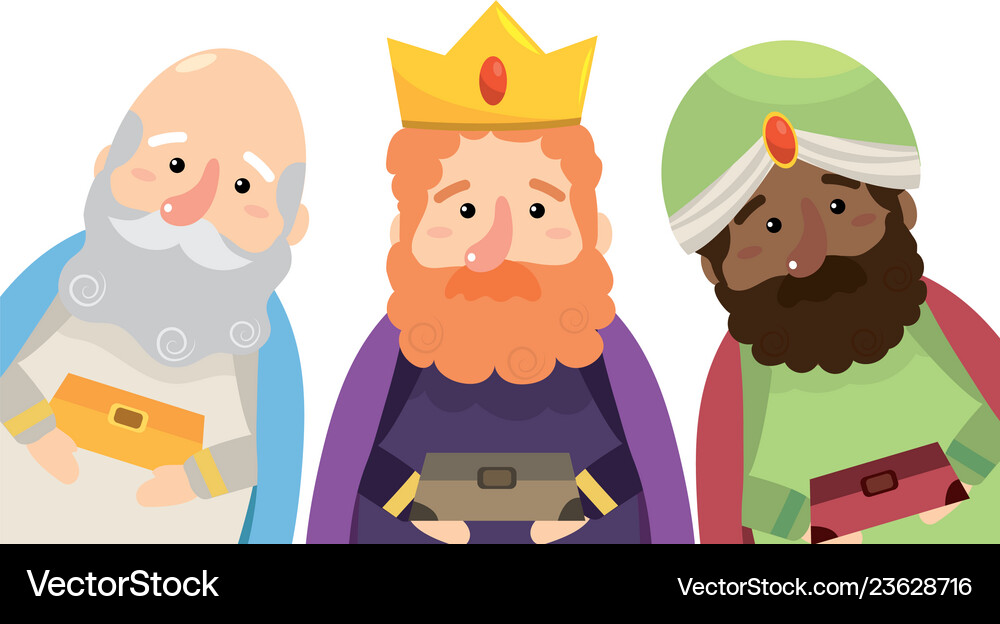 Christmas nativity scene cartoon Royalty Free Vector Image
