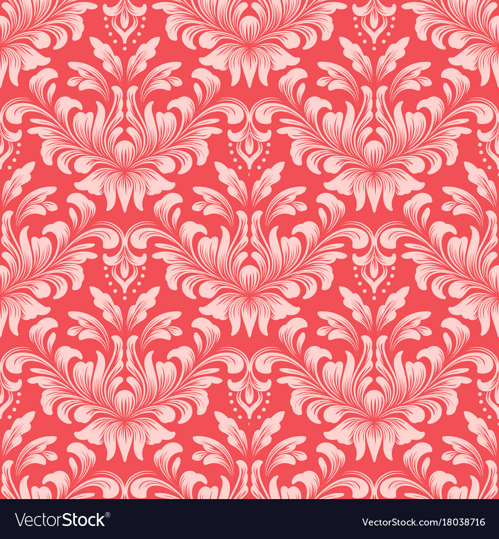 Damask seamless pattern background Royalty Free Vector Image