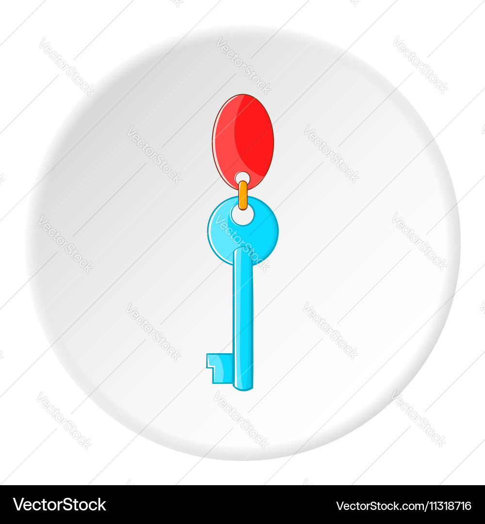 Hotel key icon cartoon style Royalty Free Vector Image